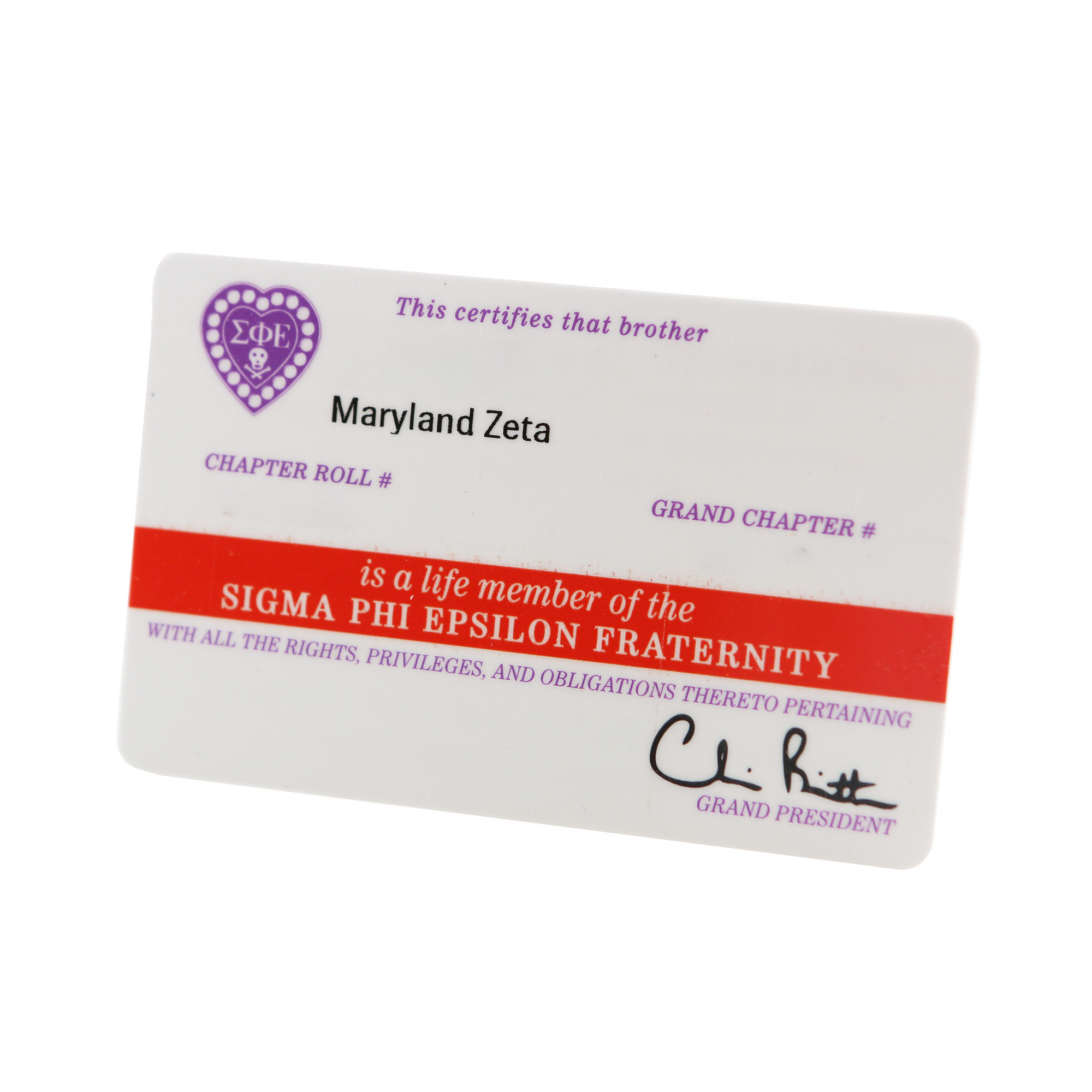 Replacement Membership Card - Official SigEp Merchandise – The Sigma ...
